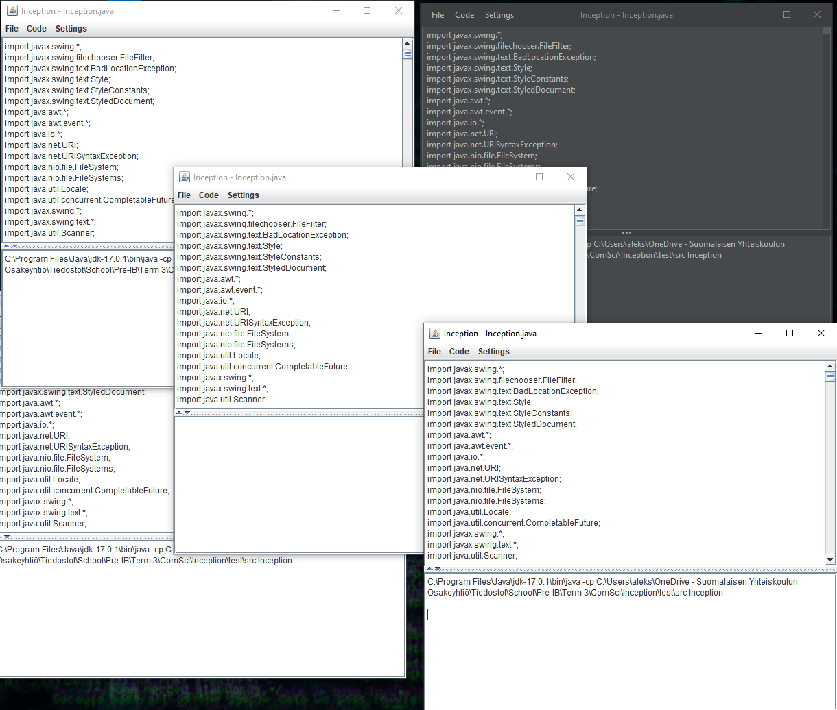 inception | An IDE written in an IDE to run an IDE.